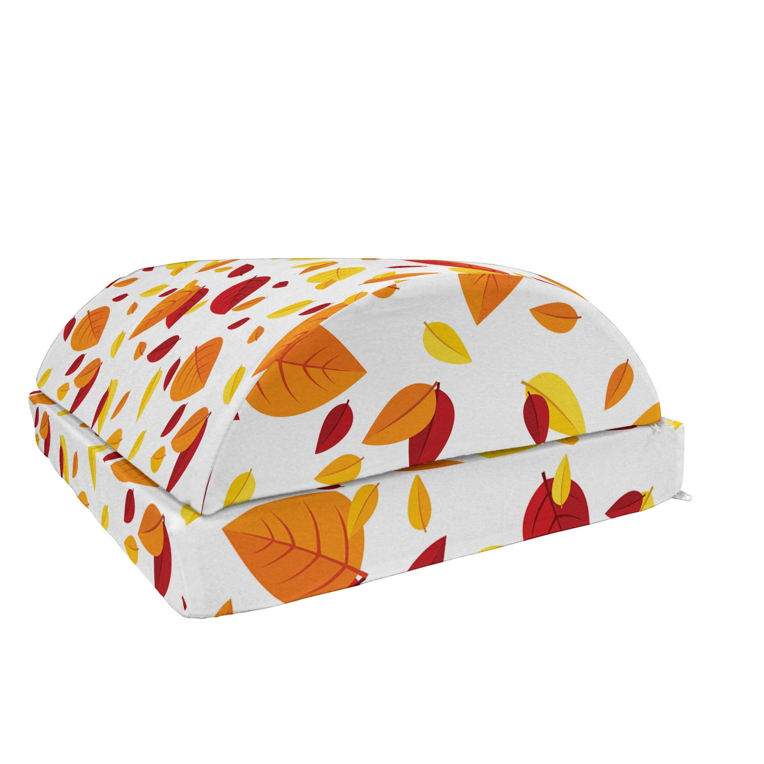 Leaf Foot Rest, Colorful Fall Autumn Leaves on White Background ...