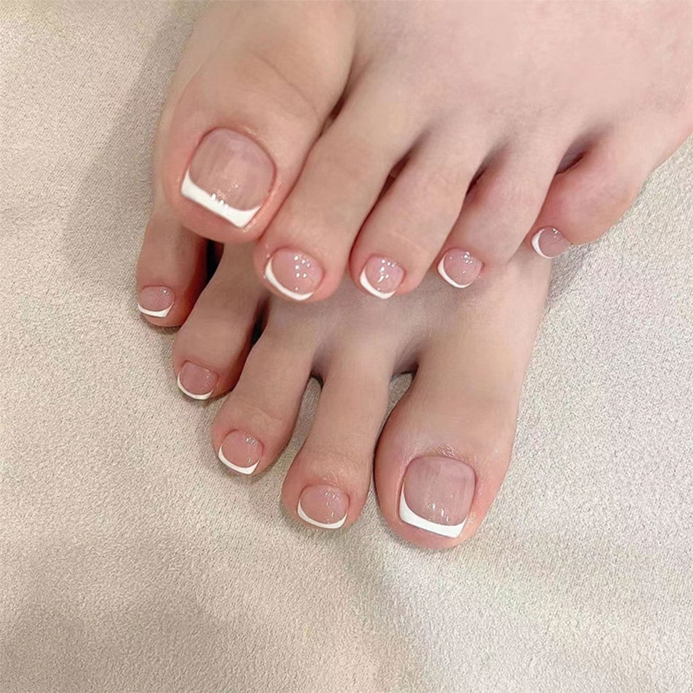 Bling Press on Round Fake Toenails Lasting Effect with Moderate ...