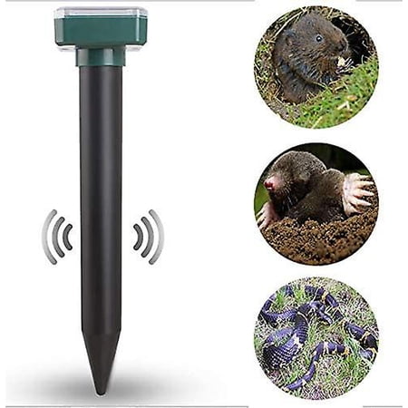4 Pack Solar Sonic Mole Repellent,ultrasonic & Solar Powered Repellent ...