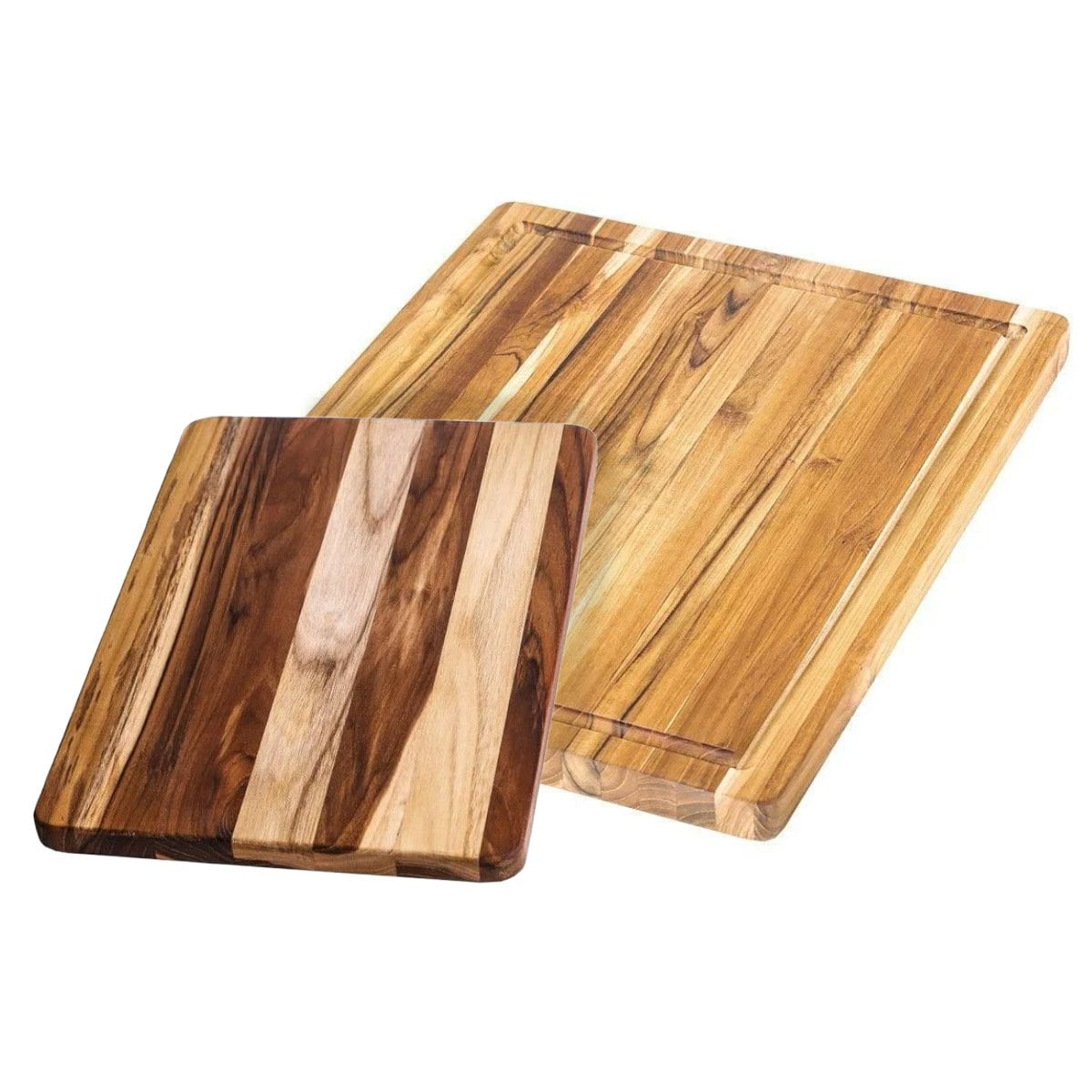 TeakHaus Edge Grain Essential Cutting Boards (Set of 2) | 18" x 14 ...