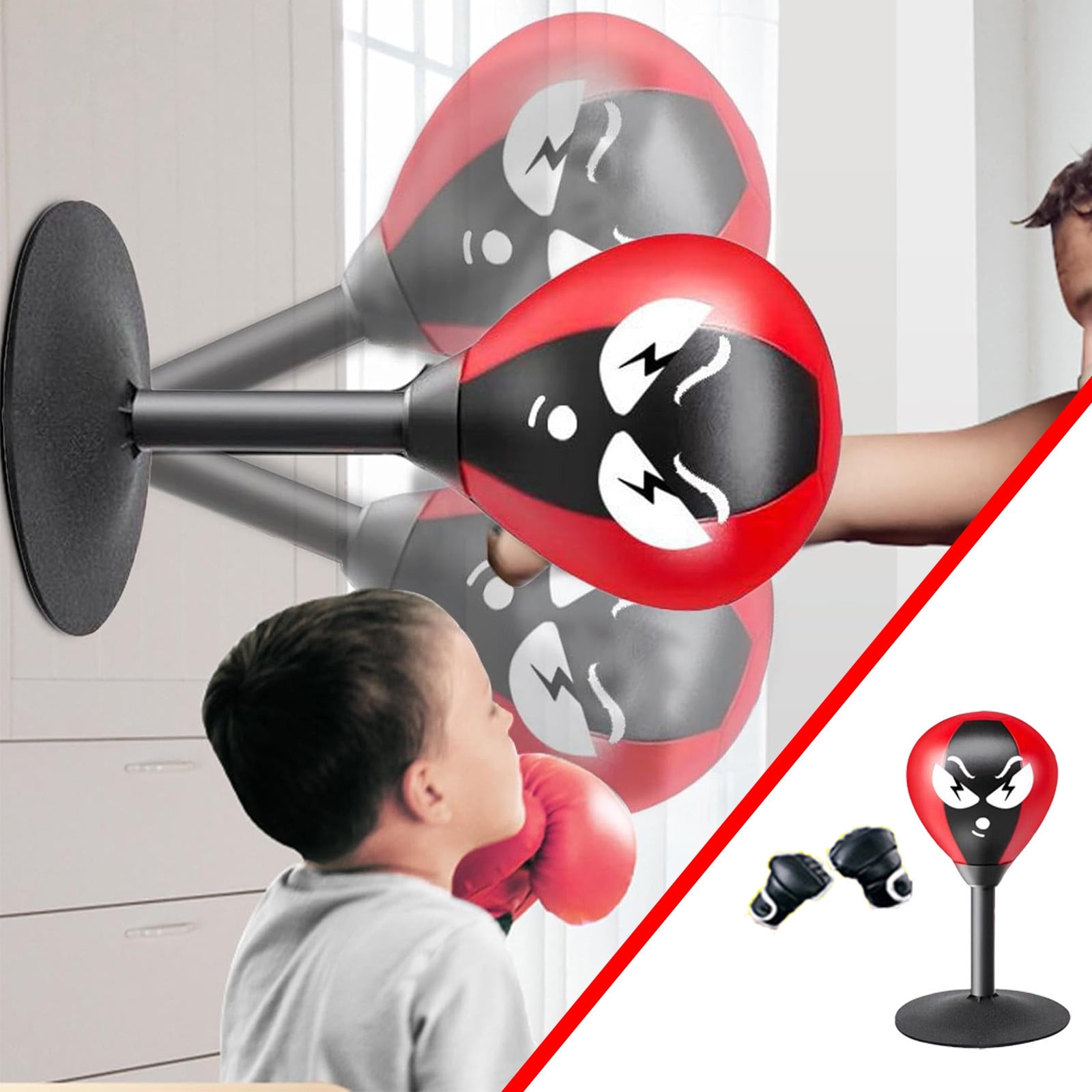 Fun Punch Rage Bag, Desktop Punch Bag with Suction Cup, Heavy Duty Desk ...