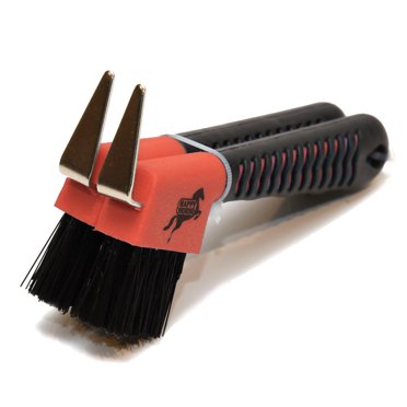 Rubber Hoof Pick with Brush, Red - Walmart.com
