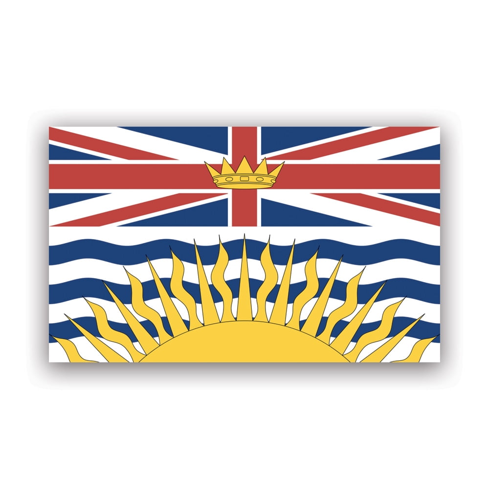 British Columbia Flag Sticker Decal - Self Adhesive Vinyl ...