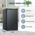 Simzlife Compact 3.2 Cu.ft Mini Fridge with Single Door and Freezer ...