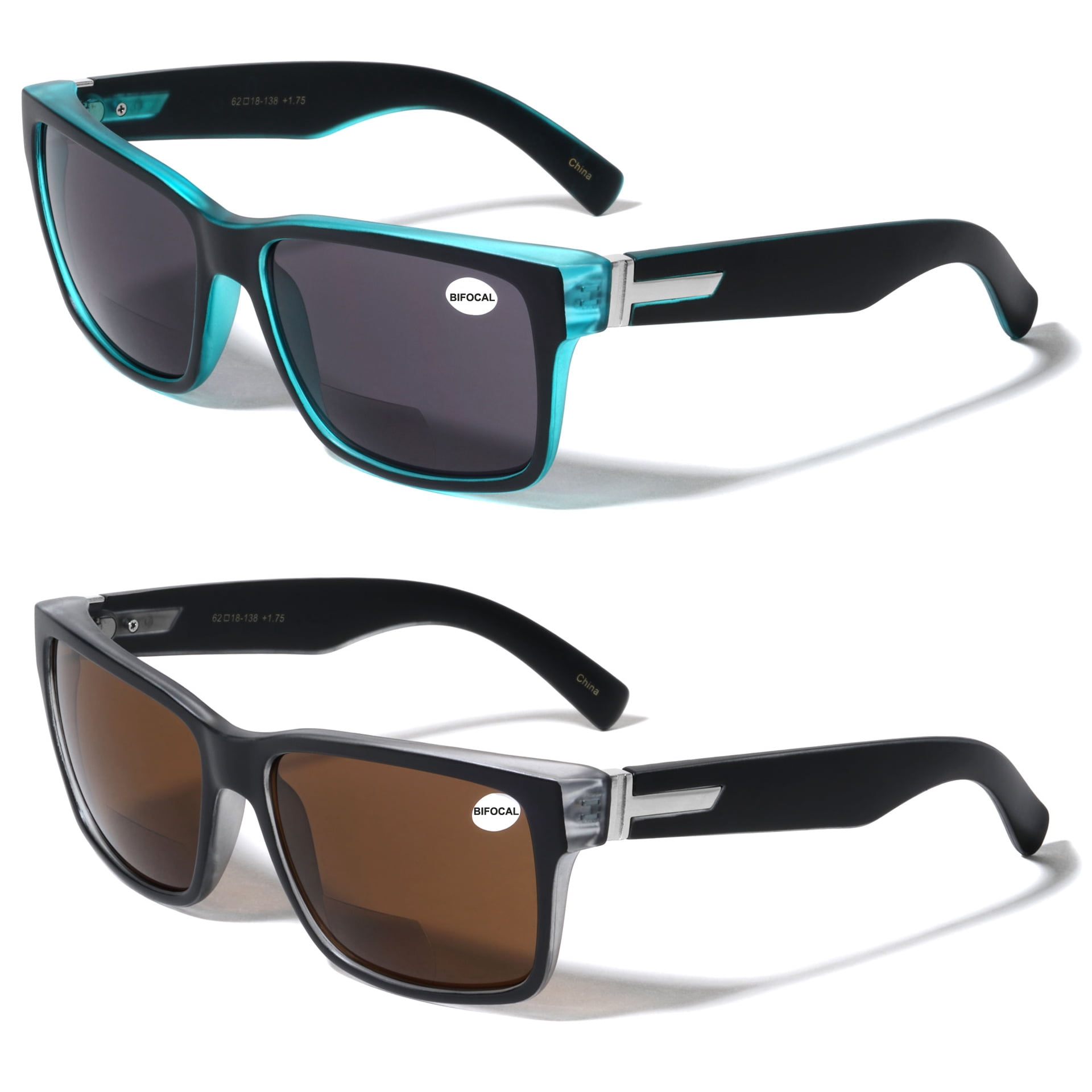 2 Pairs Men Bifocal Large Wide Fitment 150mm Reading Sunglasses 2 Pairs Men Bifocal Large Wide Fitment 150mm Reading Sunglasses