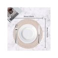 Beige Woven Round Placemats Set - Heat Resistant, Non-Slip, Washable ...