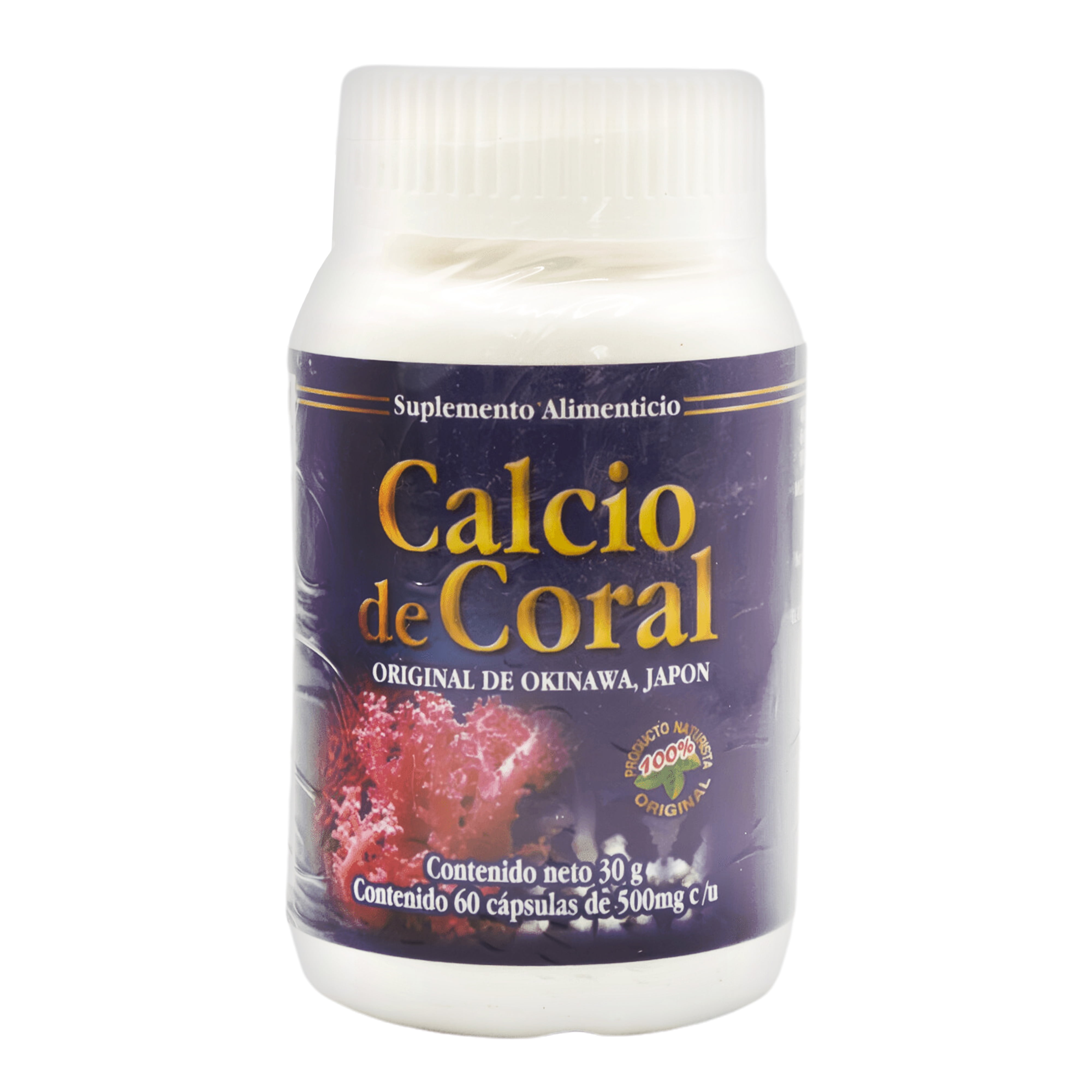 Suplemento Calcio de Coral Vitamina 60 Cápsula de 500mg c/u | Walmart ...