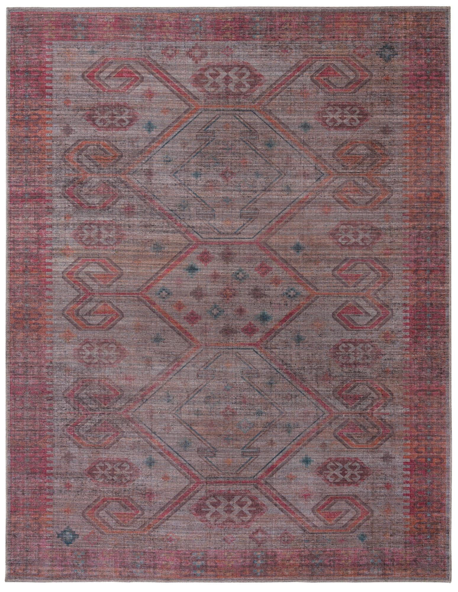 Rugs.com Sisu Collection Washable Rug – 8' x 10' Rust Red Flatweave Rug ...