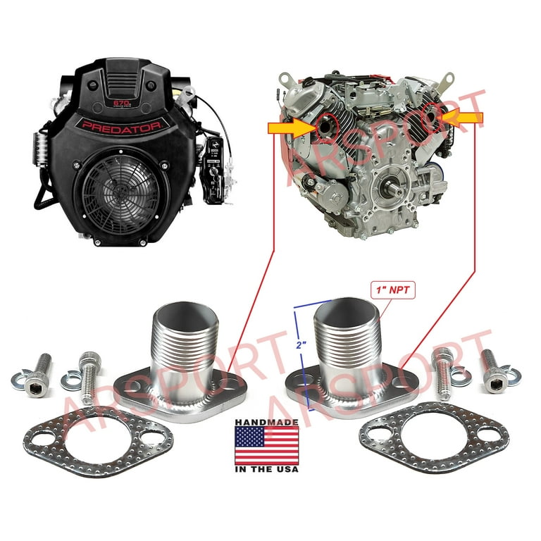 Predator 670cc V-TWIN 1" NPT Thread exhaust adaptor for Generator