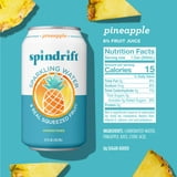 Spindrift Real Squeezed Pineapple Flavored Sparkling Water, No Sugar ...