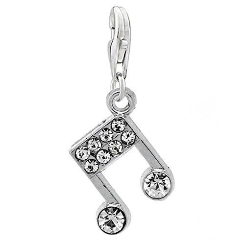 Sexy Sparkles Rhinestone Musical Note Charm for European Clip on ...