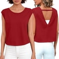 cfhntfmh Cap Sleeve Tops for Women Summer Basic Tank Tops Casual ...