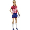 Barbie Soccer Player Doll, Blonde, #9 Jersey, Soccer Ball, Cleats ...