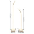 Miumaeov Set of 2 Gold Metal Wedding Arch Rack Flowers Frame Curved Top ...
