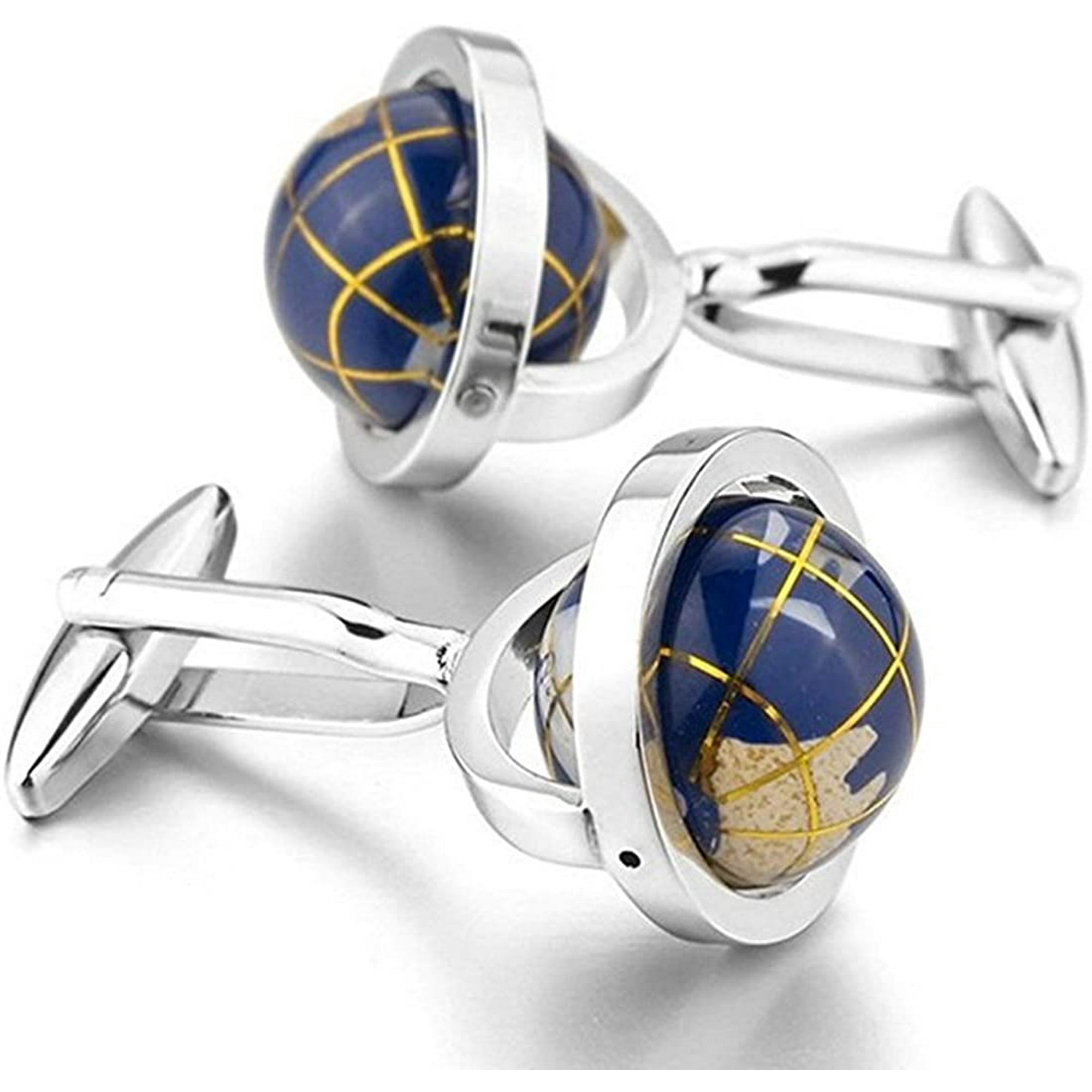 Click here for Tianing Globe Map Earth Really Spins Pair Cufflink... prices