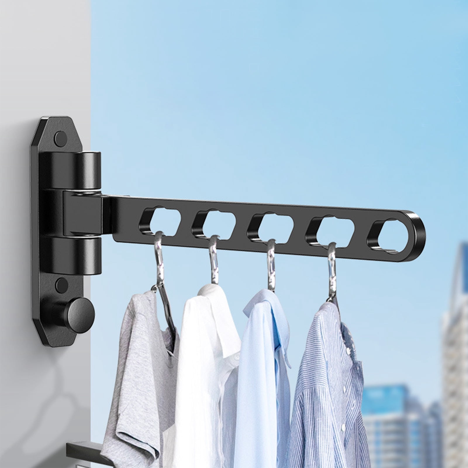 Percha de pared para ropa, percha para ropa, tendedero de aluminio ...