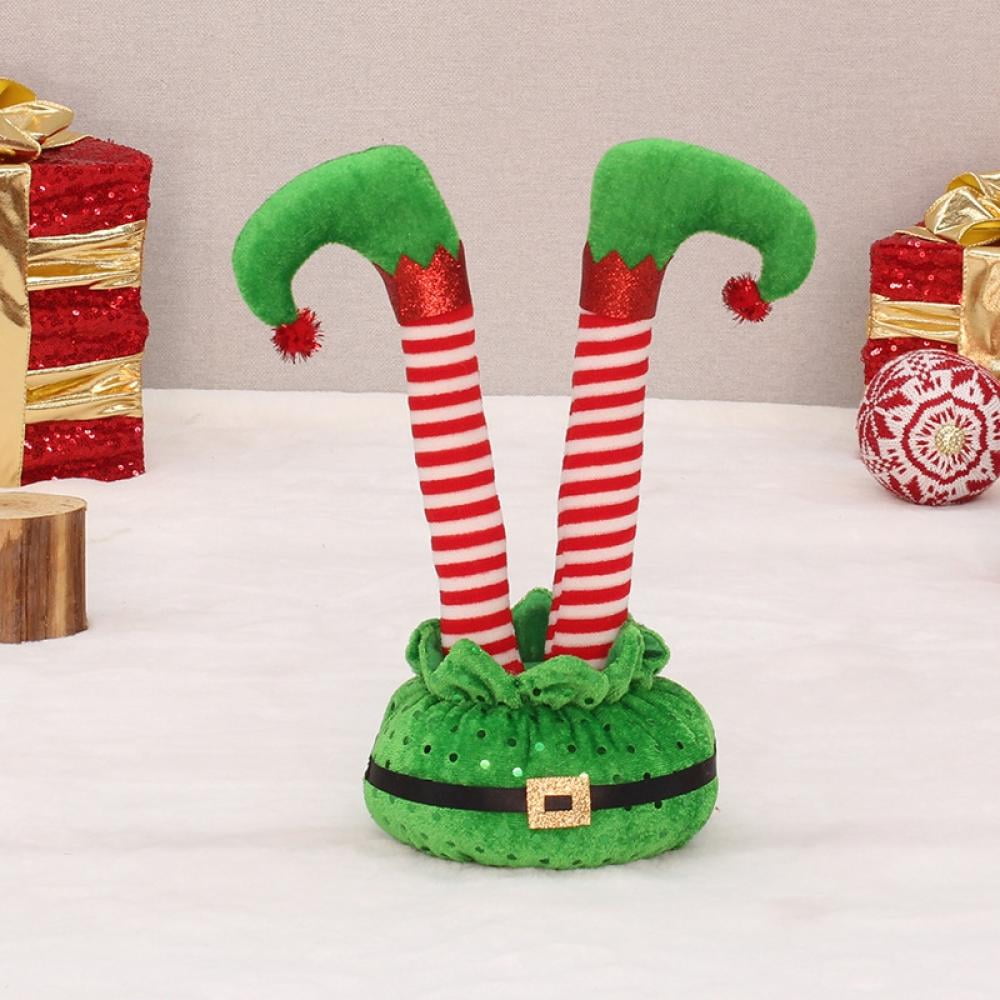 Elf Legs Christmas Decorations, Striped Elf Legs for Home Tabletop ...