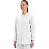 Cherokee Women's Snap Front Scrub Jacket with 3 Pockets and Knit Cuff ...