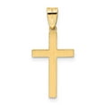 Finest Gold 14K Yellow Gold Solid Laser Etched Cross Pendant - Walmart.com