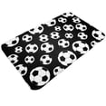 Bathroom Rugs Non Slip Washable - black white soccer football Kitchen ...