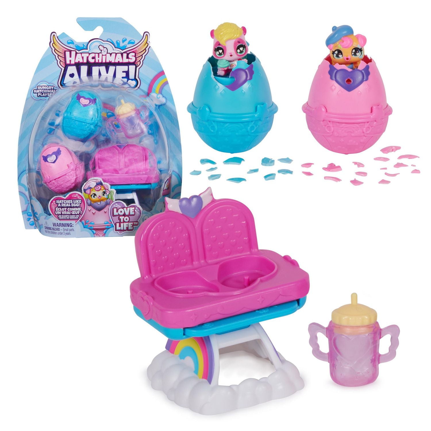 Hatchimals Alive, Hungry Hatchimals Playset with Highchair Toy and 2 ...