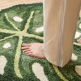 3.3x2.2ft Tufted Monstera Leaf Shaped Area Rug Machine Washable Bath ...