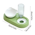 2 In 1 Cats Dog Food Water Bowl Non Slide Pet Feeder Detachable Food ...