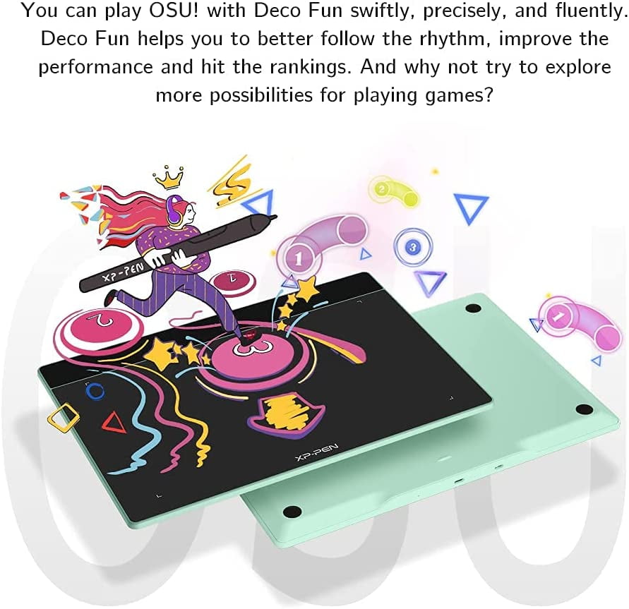 TABLETA DIGITALIZADORA XP-PEN DRAWING DECO FUN L Verde Claro | Walmart ...