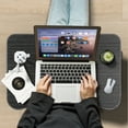 Foldable Lap Desk, Portable Bed Tray Table with 4 USB Ports, Cup Holder ...