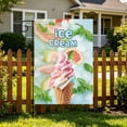1pc Summer Themed Double Sided 2D Printed Fruit Ice Cream Garden Flag ...