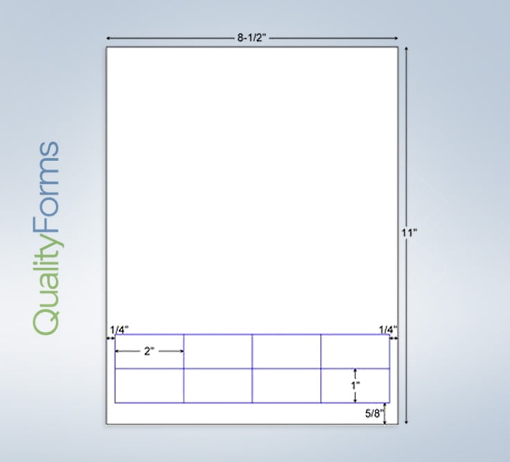 Integrated Label Form, 8 Labels 2" x 1" on the Bottom - Walmart.com