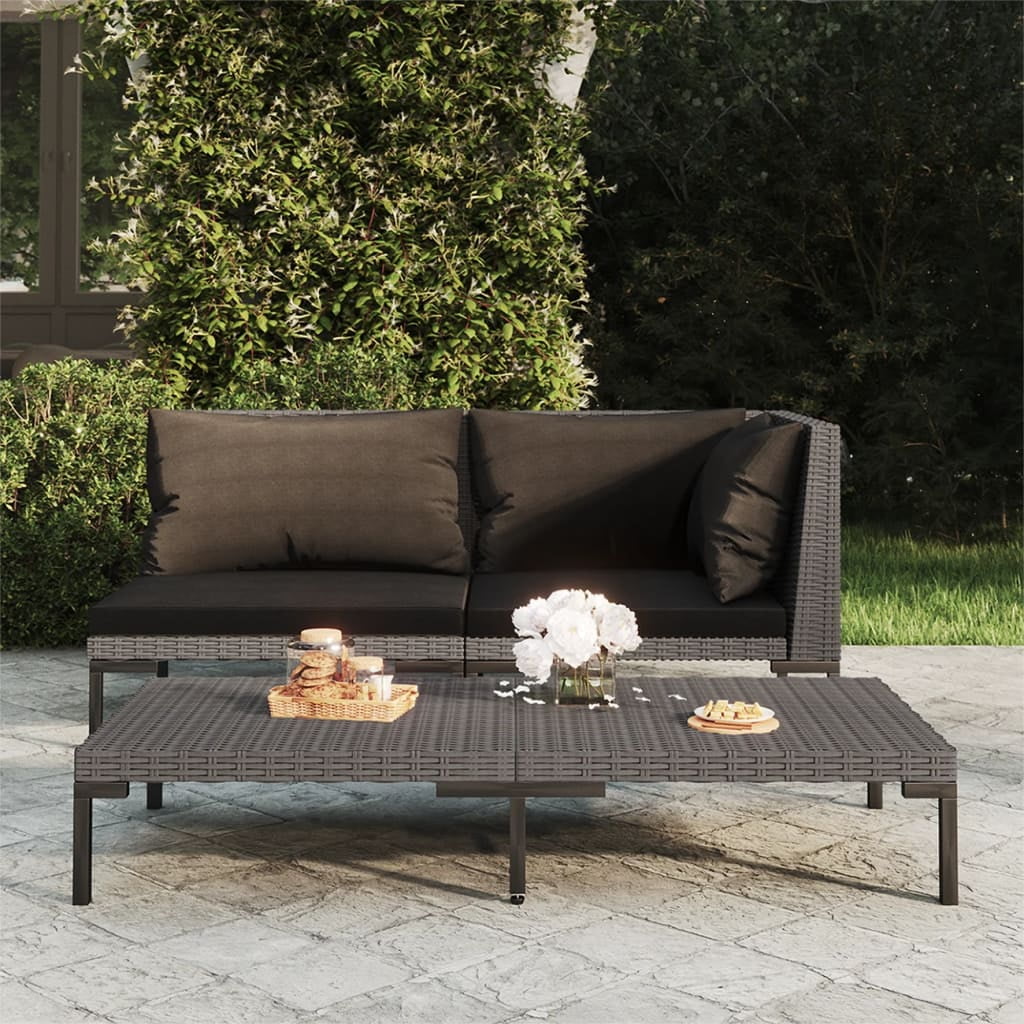 Click here for Vidaxl Patio Sofa With Cushions Half Round Poly Ra... prices