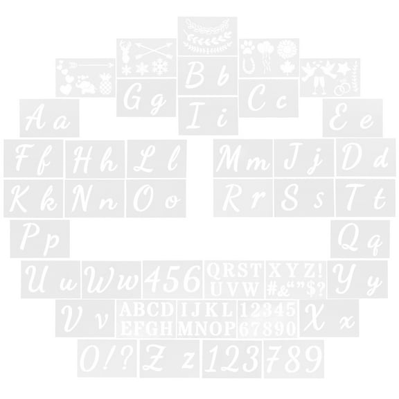 2 Count English Alphabet Template Mini Layering Stencils Letters ...