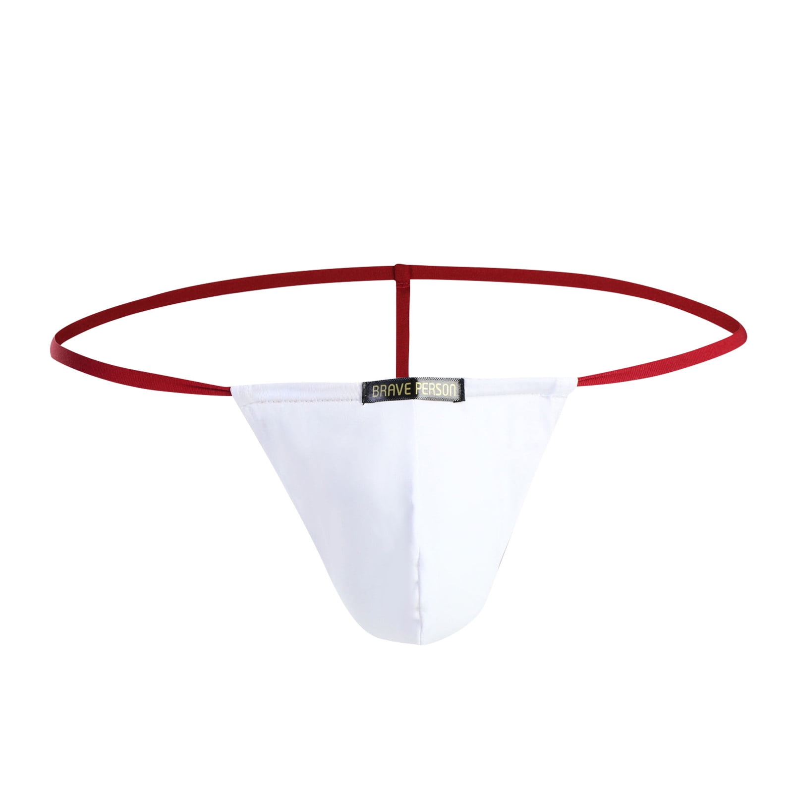 Biziza Men G String Briefs Solid Mens Underpants T Back Thongs Low