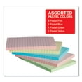 Self-Stick Note Pads, Note Ruled, 4" x 6", Assorted Pastel Colors, 100 ...