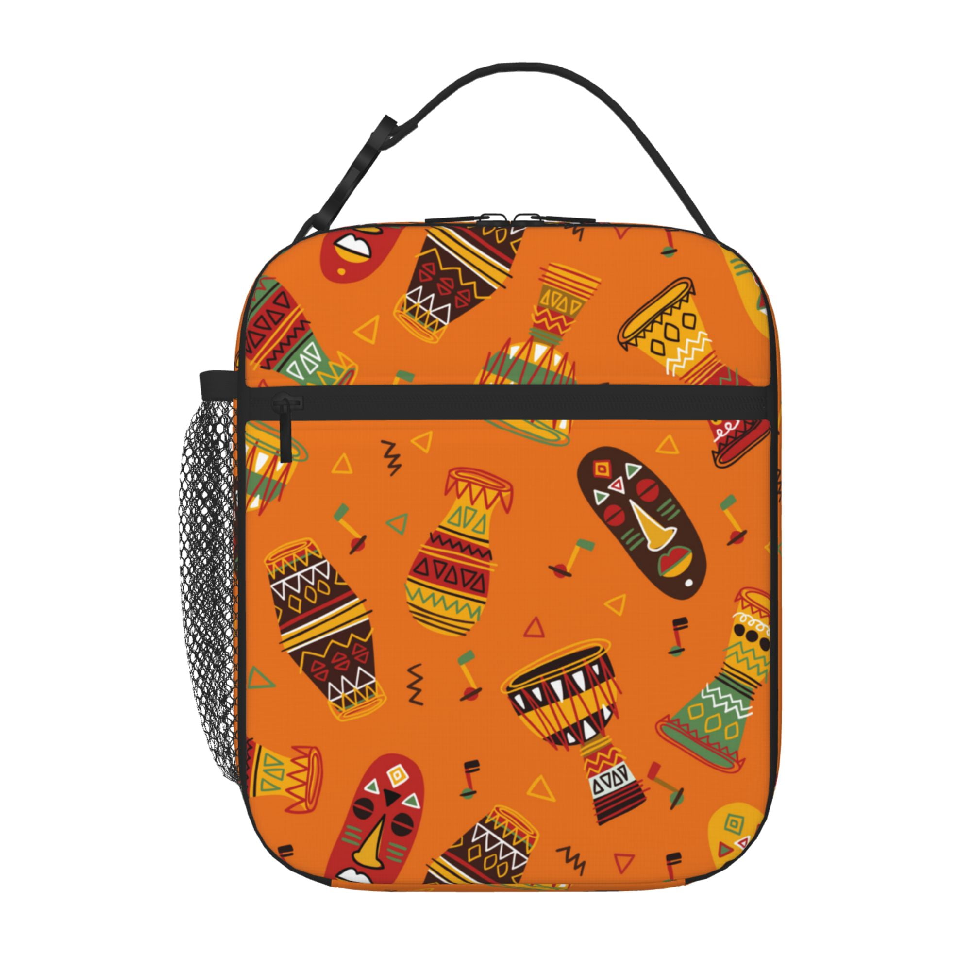 TEQUAN Portable Lunch Bag, African Exotic Tribal Sketch Pattern ...