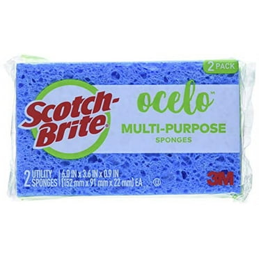 Scotch-Brite Ocelo, Anti-Microbial, Heavy Duty Utility Sponge Twin Pack ...