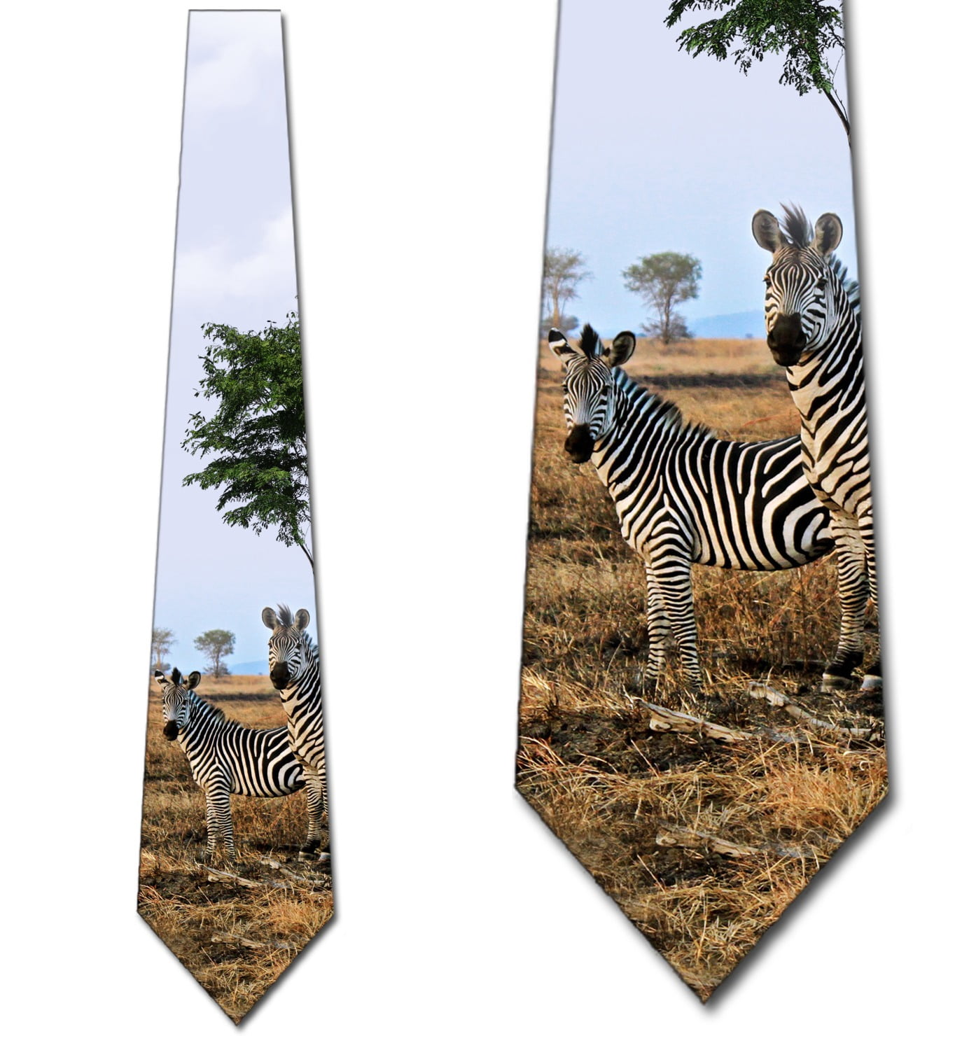 Zebra Ties Mens Wild Animal Necktie by Three Rooker - Walmart.com