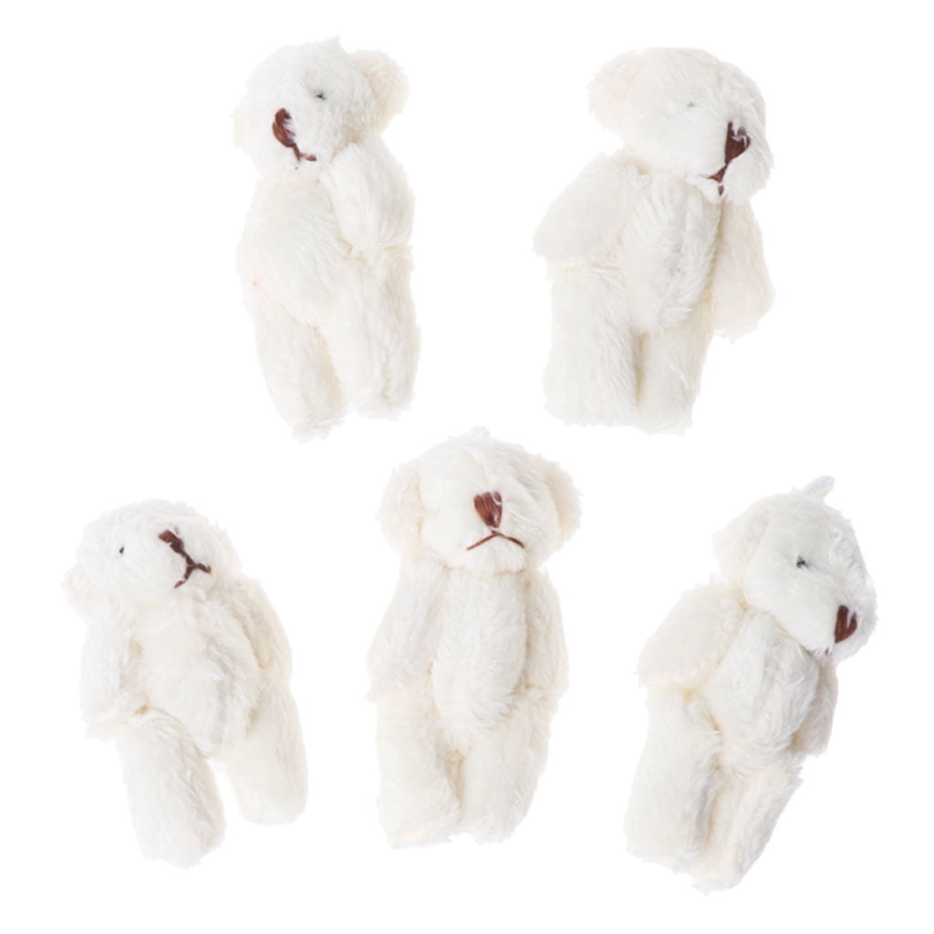 HeroNeo 5PCS Kawaii Small Bears Plush Soft Toys Pearl Velvet Dolls ...
