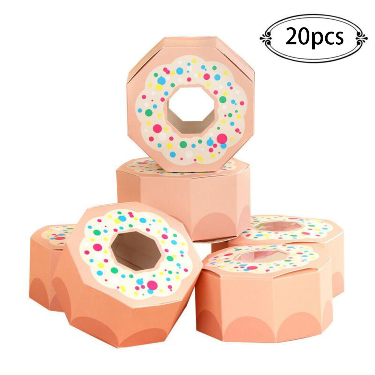 20*Donut Candy Box Sweet Chocolate Box Donut Theme Party Wedding Favor ...