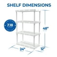 Open Box Gracious Living Resin 4 Shelf Storage Unit System for Garage ...