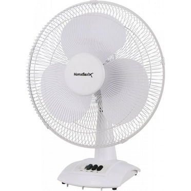 Mainstays 12" 3-Speed Oscillating Table Fan, FT30-8MBW, New, White ...