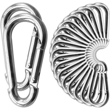 50Pack Heavy Duty Snap Hooks M8 5/16" Carabiner Clips 3Inch Zinc ...