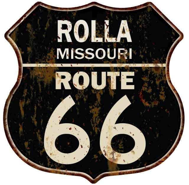 ROLLA, MISSOURI Route 66 Shield Metal Sign Man Cave Garage 211110014094 ...