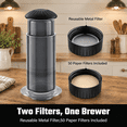 Manual Coffee Press Dual Filter Portable Maker 10 Oz - Walmart.com