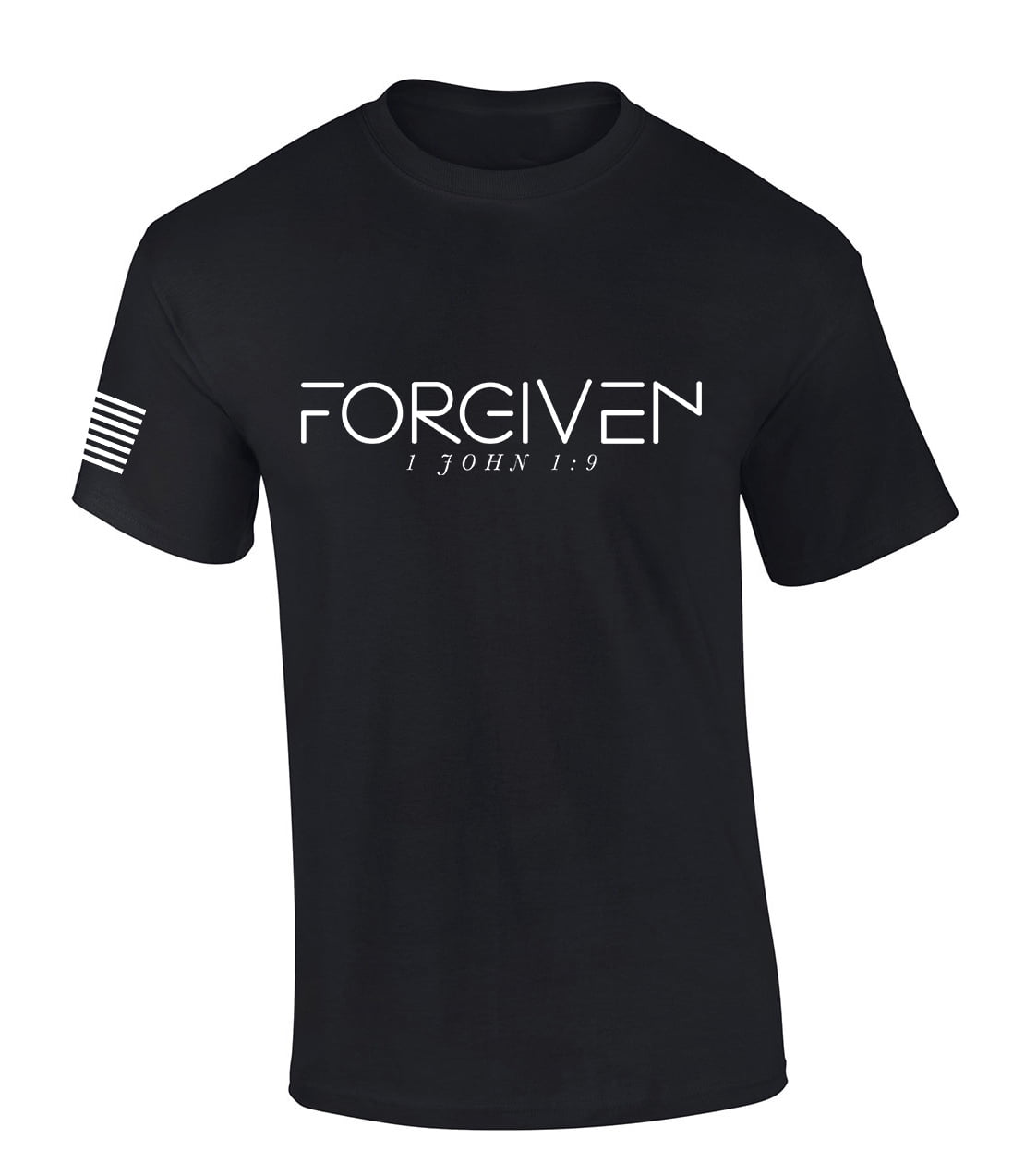 Mens Christian Shirt Forgiven 1 John 1:9 Short Sleeve T-shirt Graphic ...