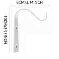 Tuscom Wrought Iron Wall Hook Curved Heavy Duty Metal Bracket Vintage ...