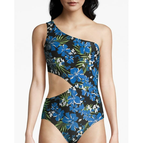 Michael Kors Michael Kors Floral Multi One Shoulder Logo Cut Out One