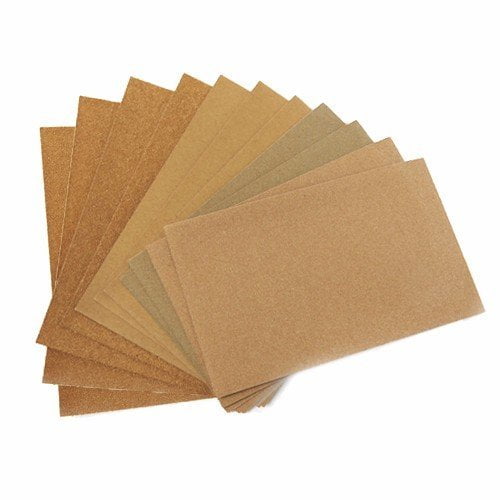 Wideskall 24 Sheets Assorted 100 - 240 Grits Sandpaper Sanding Paper 9 ...