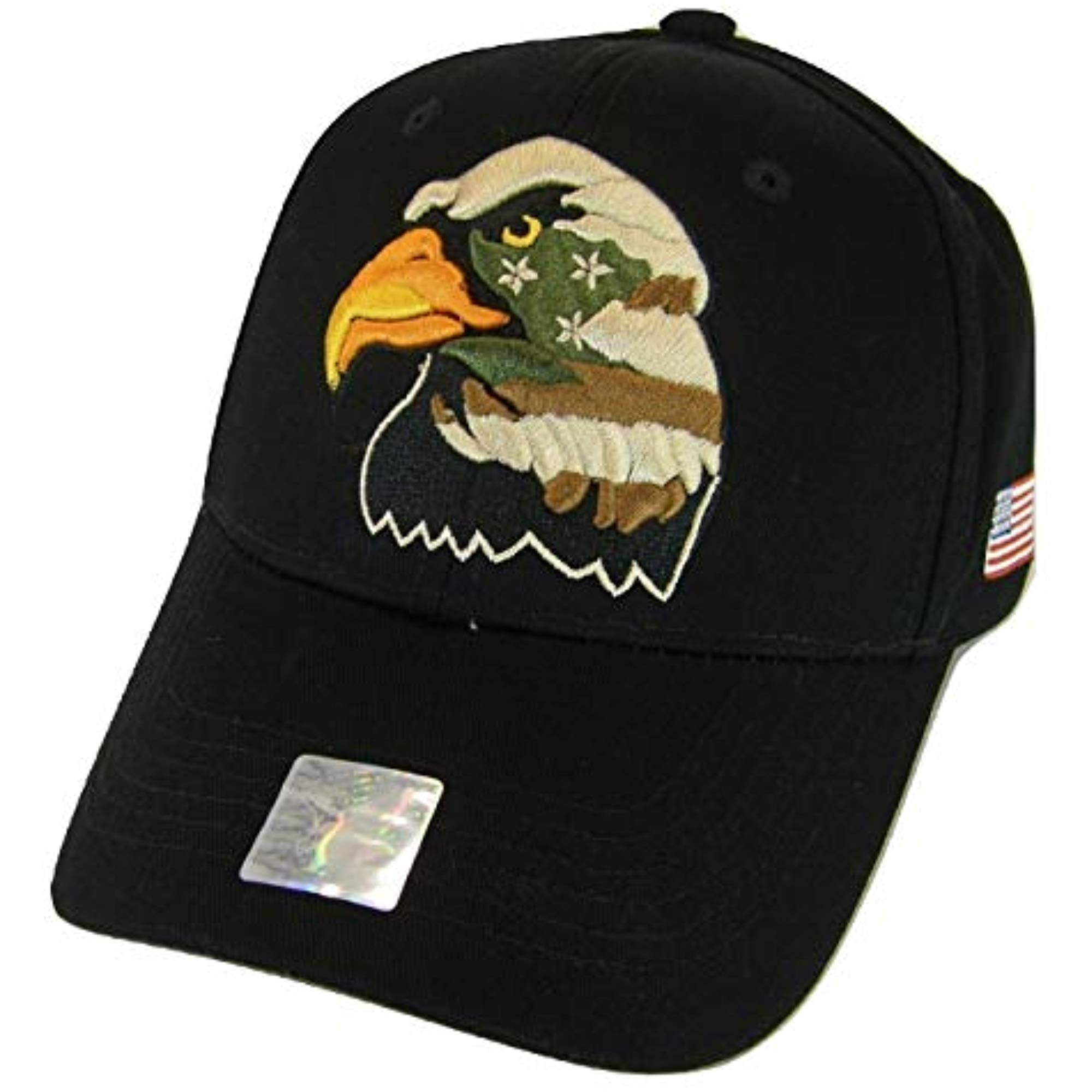 Patriotic Eagle USA Flag Side Panel Cotton Adjustable Baseball Cap ...